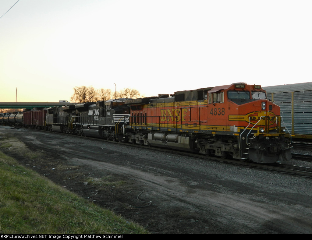 Evening Empty Oil Can With BNSF & NS Power